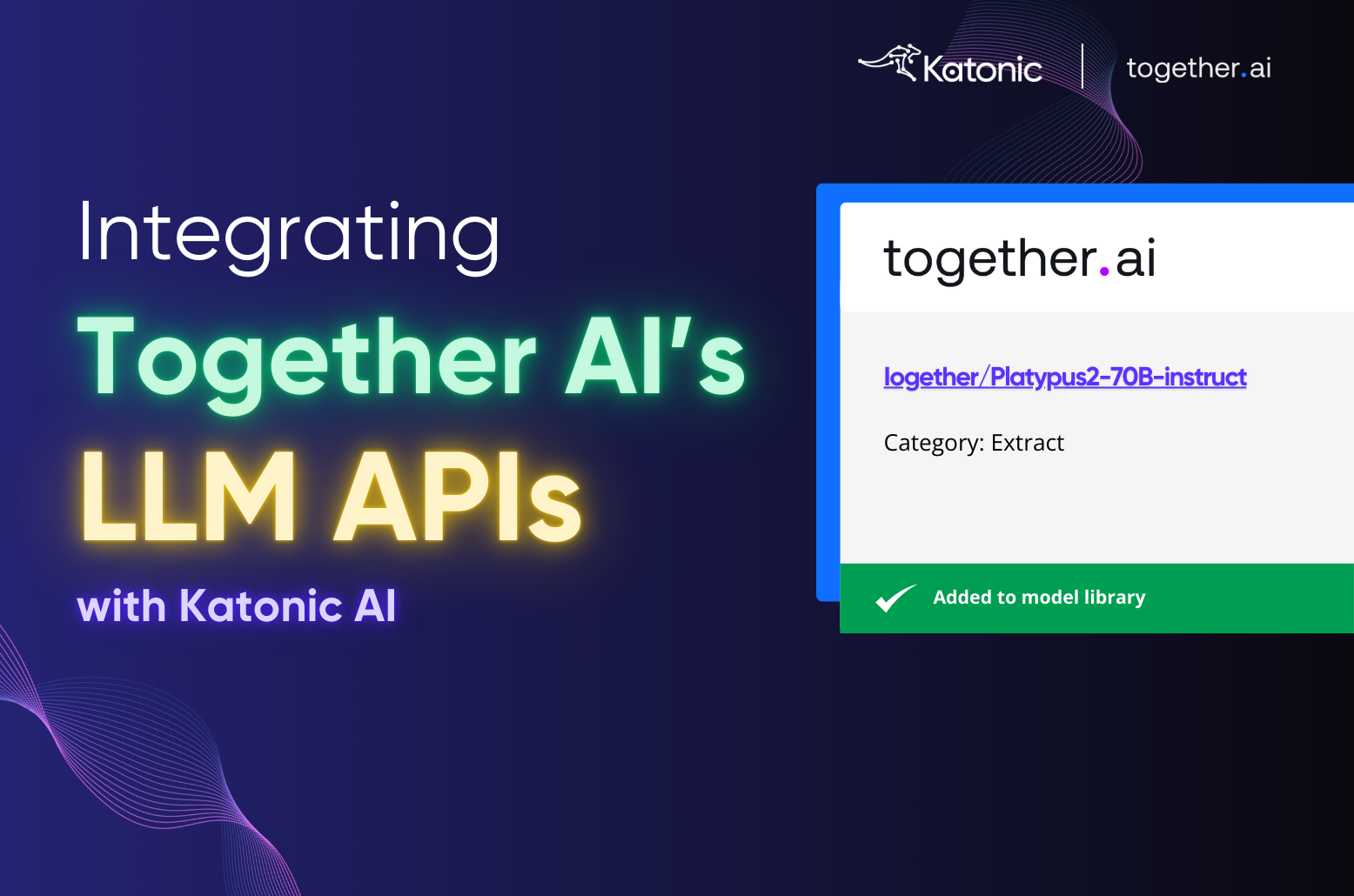 Integrating Together AI's LLM APIs with Katonic AI - Katonic AI